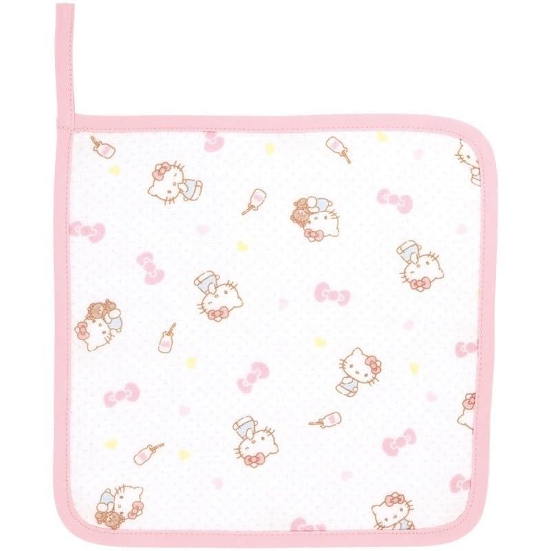 ハンドタオル（プリント）キティ/サイズ：30×30cm/BHT1・Color:キティPatternName:ハンドタオル・パッケージ個数:1・サイズ：30×30cm・材質：綿100％・原産国：中国肌に優しい素材のループ付きハンドタオル。 吸...