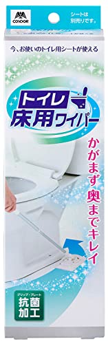 02:取り付け可能ホワイト/幅14×奥行8×高さ48〜61cm/195480・Style:02:取り付け可能・パッケージ個数:1・手の届きにくい隙間・便器の奥まで、立ったまま楽に簡単お掃除できる、トイレ床用フローリングワイパー。・[サイズ]...
