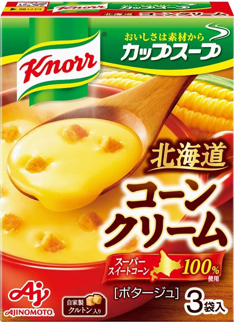 商品情報名称乾燥スープ（ポタージュ）原材料名スイートコーン（日本)、砂糖、でん粉、クリーミングパウダー、デキストリン、食用加工油脂、食塩、全粉乳、乳糖、オニオン、果糖、じゃがいも、コーンバターパウダー、コーン加工品、バターソテーオニオンパウ...