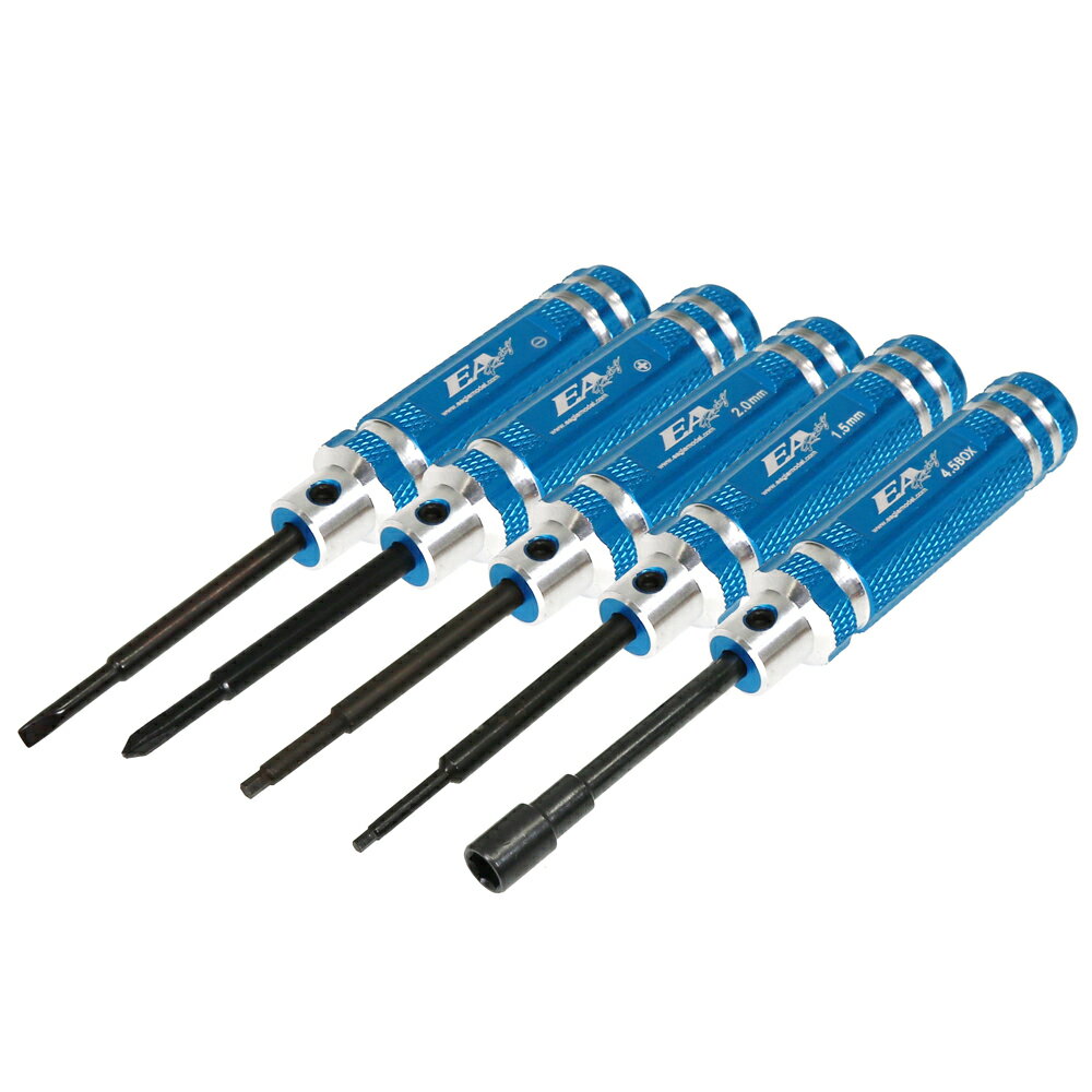 ■□■適合キット■□■ ・京商ミニッツシリーズ・LOSI マイクロ-Tシリーズ等 ■□■商品説明■□■ ・5本セット ・4.5mmBOX×1・1.5mm6角×1・2.0mm6角×1・プラスドライバー（先端 0）×1・マイナスドライバー（3m...