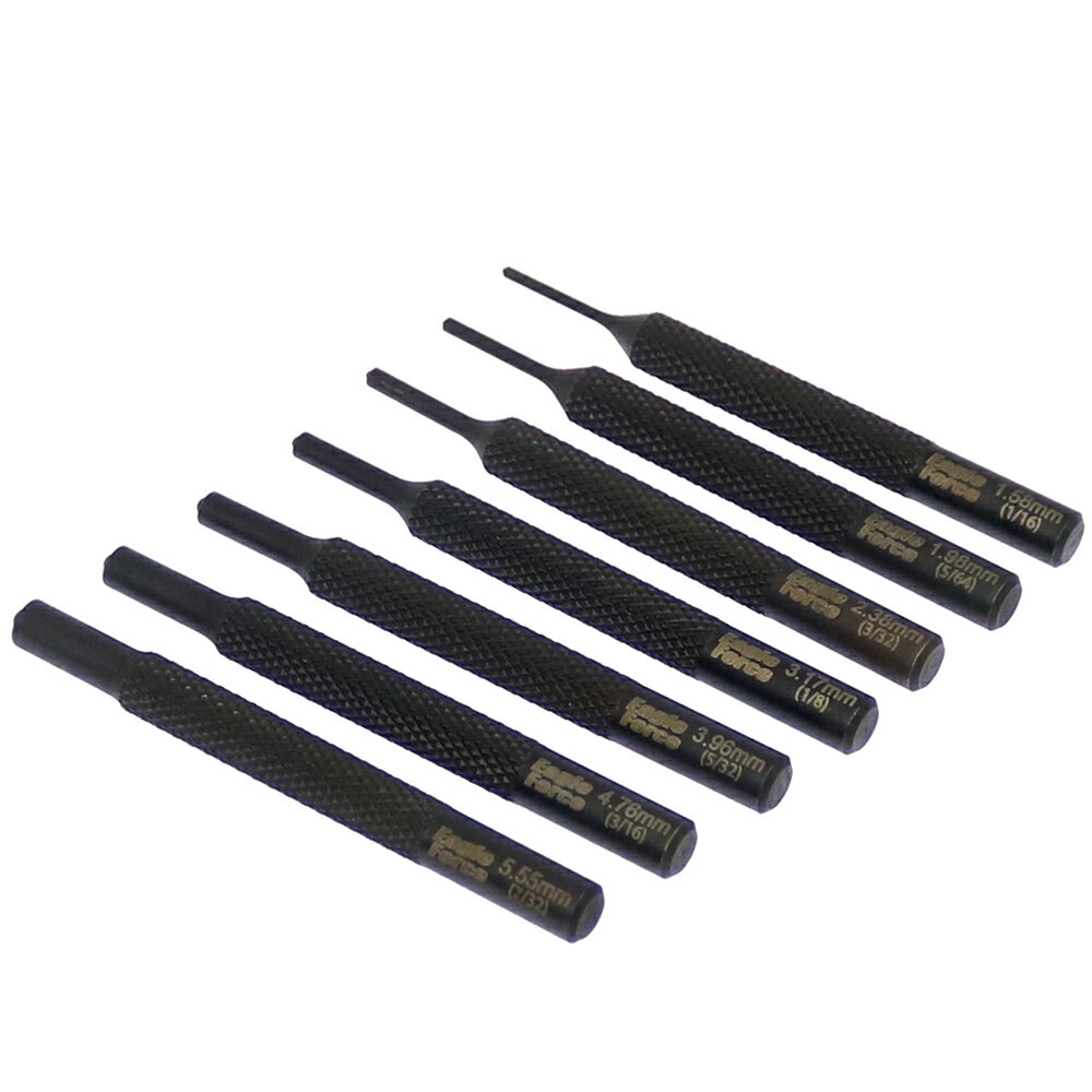 ■□■商品説明■□■ ・モデルガン、ガスガン・電動ガン等各部のピンの脱着が簡単に行え分解に大変便利。 ・先端凸型加工によりピンにフィットしやすい。 ■7種のピン径 mm（inch）■ ・1.58 mm（1/16） ・1.98 mm（5/64...