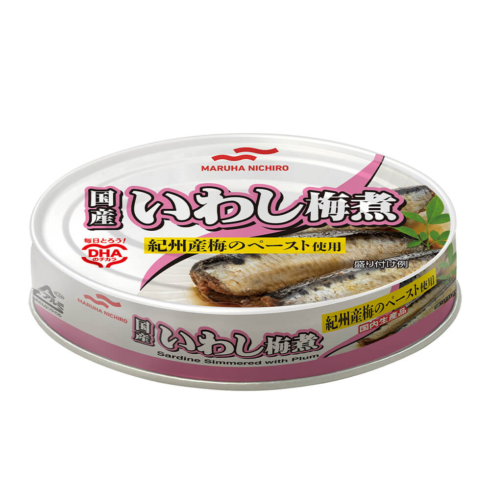 国産マイワシをほどよい酸味の梅味で煮付けました。 紀州産の梅ペーストを使用し、イワシの旨みを引き出しています。 商品名マルハニチロ いわし梅煮 内容量100g×30缶 原材料いわし（国産）、砂糖、しょうゆ、梅肉ペースト、コーンスターチ、酵母...