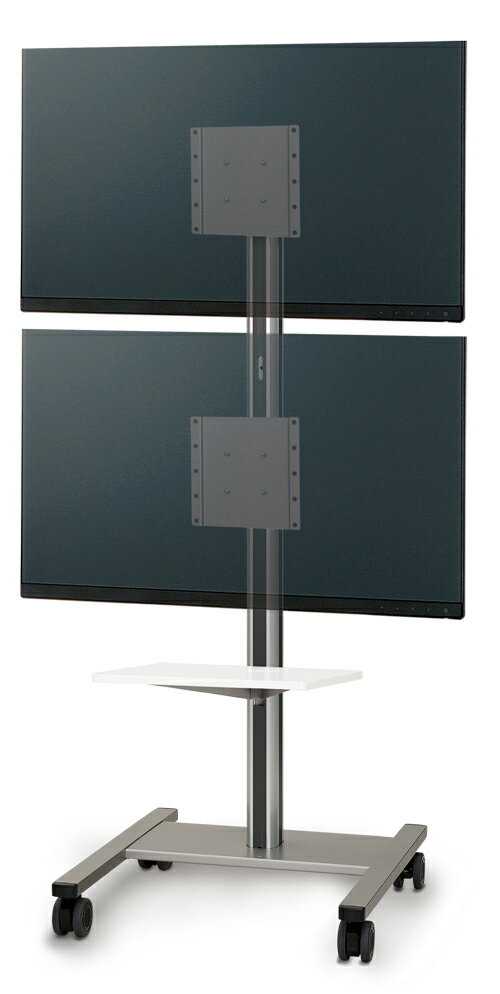 40インチクラスの中型ディスプレイ対応 シンプル&スタイリッシュであらゆるニーズに対応するデザインスタンド。 【仕様】 ●目安ディスプレイインチ：〜40インチ ●ディスプレイ積載質量：〜15kg(1台あたり) ●ディスプレイ取付方式：VES...