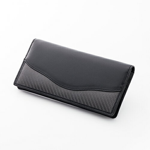 車好きの男性へのギフトにおすすめ、カーボンレザー長財布。カーボンクロスと高級本革を使用。 レザーの柔らかさとカーボンの硬質感、2つの異なる質感が生み出す高級感のあるシリーズです。 緩やかなアーチを描くデザインはリアルカーボンのシャープなイメ...