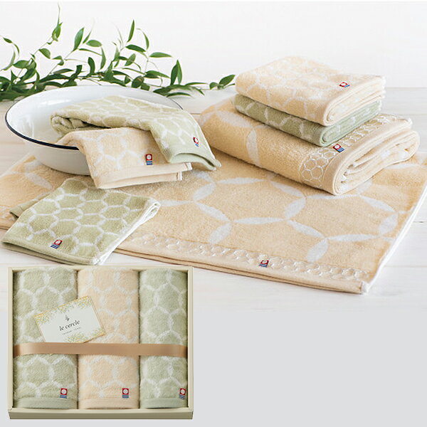 ■ 【商品内容】 ●現品（フェイスタオル）約32×75cm・（ハンドタオル）約32×34cm ●綿100％ ●フェイスタオル2枚・ハンドタオル1枚 ●原産国：日本 ●化粧箱入 ●箱サイズ：28.7×23.6×5.0cm ●箱重量：400.0...