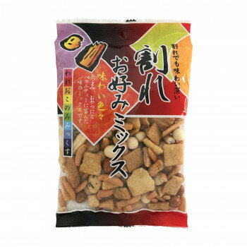 あられと豆がたくさん入ったミックススナックです。内容量1袋あたり75gサイズ個装サイズ：40×25×75cm重量個装重量：13750g仕様賞味期間：製造日より150日生産国日本原材料名称：菓子米(中国産)、澱粉、小麦粉、砂糖、醤油、落花生、...