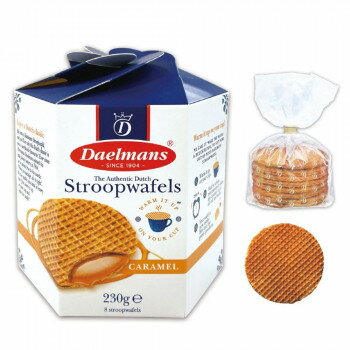 直径約8cmのワッフルに濃厚なキャラメルをサンドした伝統的なキャラメルワッフルをボックスに詰めました。たっぷり8枚入ったお得なギフトボックスです。※日祝の納品不可、日祝の着日指定もお受けできかねます。内容量230gサイズ個装サイズ：34×2...