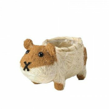 可愛いアニマルポットです。※水を直接かけると変色・色落ちするため、ご注意ください。サイズ225×135×H135mm、内寸:φ100×90Hmm)個装サイズ：22.5×13.5×13.5cm重量個装重量：300g素材・材質天然素材・プラスチ...