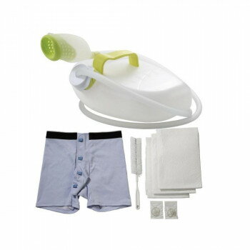 寝たまま使える装着式の男性用集尿器(採尿器)です。手術後の一時的な尿もれ対策や安静期の排尿、夜間の排尿でお悩みの方、夜間多尿で何度も起きて寝不足の方などに。夜間の排尿に困っているご本人様だけでなく、介助をされる方々の負担も軽減する頼もしい味...