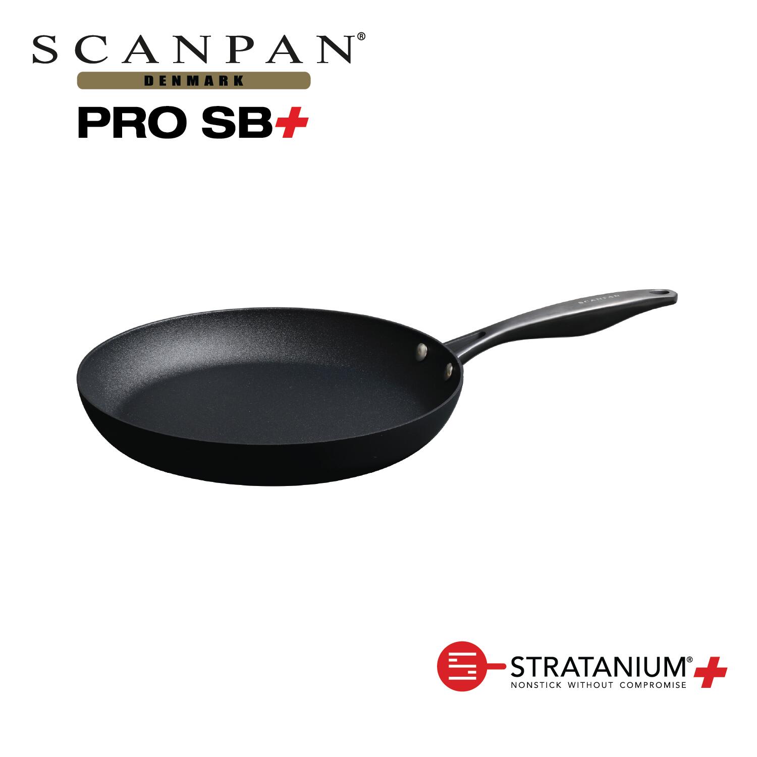 商品情報製品名SCANPAN Pro SB+シリーズ フライパン 28cm IH対応サイズ28cm重さ(kg):1.34素材アルミニウム、フッ素樹脂、ステンレスハンドル生産国デンマーク対応熱源IH対応、ガス（直火）、オーブン調理可能（250...