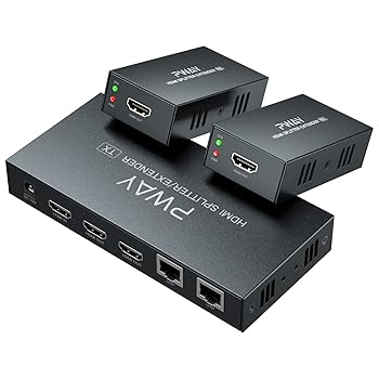 【中古】PW-HT226P2 1X2 1080P HDMIエクステンダースプリッター伝送165フィート（50m）By Cat5e / Cat6 / Cat7 3D EDID 1電源サポート（1 IN 2 OUT）【メーカー名】【メーカー型番...