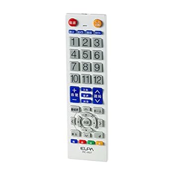 【中古】エルパ ( ELPA ) テレビリモコン 国内主要メーカー対応 IRC-203T(WH) ホワイト / テレビ リモコン 汎用 / オフタイマー【メーカー名】【メーカー型番】【ブランド名】エルパ(ELPA) AV・テレビリモコン 【...