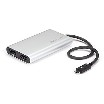 【中古】StarTech.com Thunderbolt 3 - 2ポートDisplayPort変換アダプタ 4K/60Hz MacとWindowsに対応 TB32DP2T【メーカー名】【メーカー型番】【ブランド名】StarTech.com...