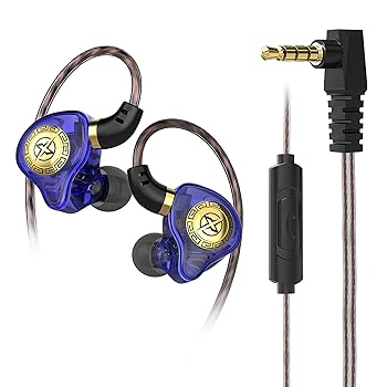 【中古】FEDAI X1 カナル型イヤホン 11mm 移動コイルユニット ヘッドフォン HiFiイヤホン 3.5mmプラグインイヤー式有線イヤホン (マイク付きブルー)【メーカー名】【メーカー型番】【ブランド名】FEDAI インナーイヤーモ...