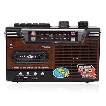 【中古】［非常に良い］CD ラジオ カセット プレーヤー、レトロ ラジカセ カセット プレーヤー AM FM ラジオ、ポータブル ビンテージ テープ プレーヤー レコーダー、ヘッドフォン ジャック、メモリ スロット付き【メーカー名】【メーカ...