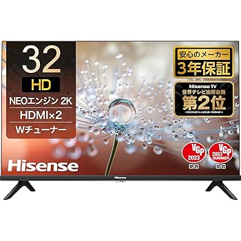 【中古】［非常に良い］Hisense 32V型 ハイビジョン 液晶 テレビ 32A30H ADSパネル ダブルチューナー 外付けHDD裏番組録画対応 3年保証 2022年モデル ブラック【メーカー名】【メーカー型番】【ブランド名】Hisen...