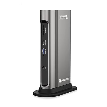 【中古】プラグ可能 USB-Cドック 14-in-1 Thunderbolt 3 認定 最大96W の充電、デュアルモニター - MacとWindows、2X DisplayPortとHDMI 2.0、7X USB、イーサネット、オーディオ...