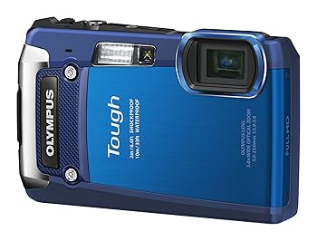 【中古】OLYMPUS デジタルカメラ TG-820 ブルー 10m防水 2m耐落下衝撃 -10℃耐低温 耐荷重100kg 1200万画素 裏面照射型CMOS 光学5倍ズーム DUAL IS ハイビジョンムービー 3.0型LCD 広角28m...