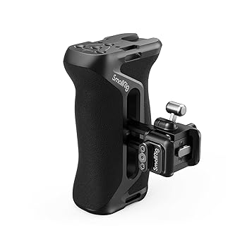 【中古】SmallRig サイド ハンドル NATOレール式 サイドグリップ クイックロック構造 上下調節可能 カメラ用 撮影用 ローアングル撮影 内蔵コールド シュー マウント 1/4''-20 ネジ穴 リスト ストラップ穴 スモールリグ...