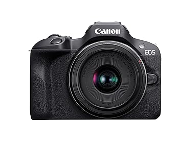【中古】［非常に良い］Canon EOS R100 ミラーレスカメラ RF-S18-45mm F4.5-6.3はSTMレンズキット 24.100万画素CMOS(APS-C)センサー 4Kビデオ RFマウント ブラック【メーカー名】【メーカー...