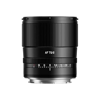 【中古】TTArtisan AF 75mm F2 Lマウント フルサイズ 単焦点レンズ (国内正規品・メーカー2年保証付) ライカL交換レンズ 中望遠 オートフォーカス 大口径 ブラック ミラーレス用 風景・ポートレート撮影対応 銘匠光学【...