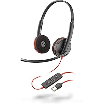 【中古】［非常に良い］Plantronics ブラックワイアー C3220 ヘッドセット - ステレオ - ブラック - USB Type A - 有線 - 20 Hz - 20 kHz - オーバーヘッド型 - 両耳用 - 耳載せ - ノ...