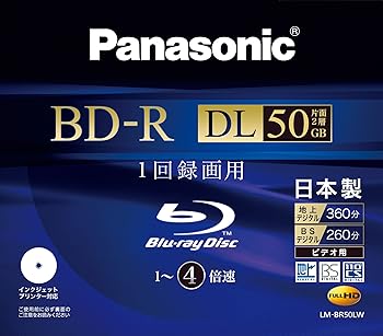 【中古】パナソニック ブルーレイディスク 国産 録画用4倍速 50GB(片面2層 追記型) 1枚パック LM-BR50LW【メーカー名】【メーカー型番】【ブランド名】パナソニック(Panasonic) ブルーレイBD-R 【商品説明】パナソ...