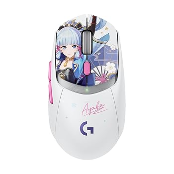 【中古】Logicool G 原神 神里綾華 特別モデル ゲーミングマウス G309 LIGHTSPEED ワイヤレス マウス G309WL-GE-AYA 軽量 LIGHTFORCE ハイブリッドスイッチ HERO 25K センサー 6個プ...