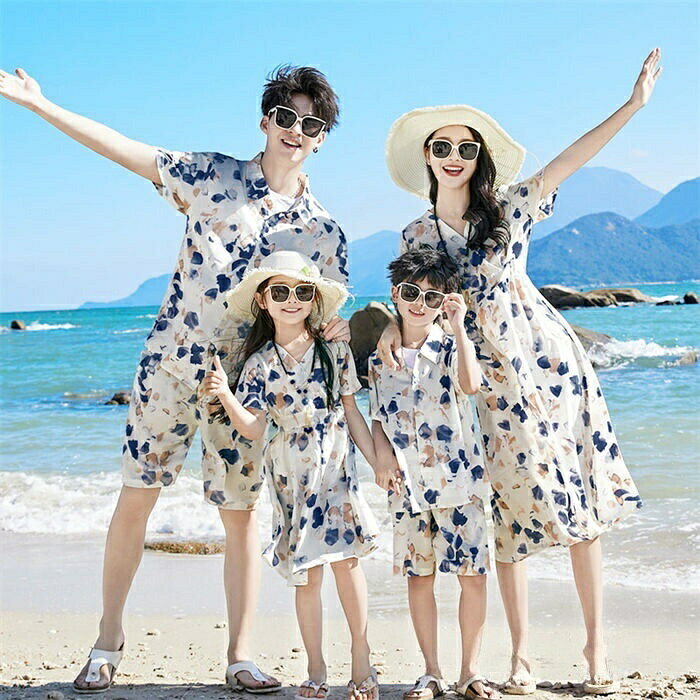 親子 ペアルック 親子 ペアtシャツ 親子お揃い 親子コーデ 親子服 tシャツ ショートパンツ ワンピース 上下セット セットアップ カップル 兄弟 姉妹 家族お揃い キッズ 男の子 女の子 父 母 子供服 半袖 パパ ママ 花柄 春夏 海...