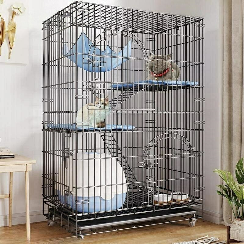 猫用ケージ 大型 多頭飼い 組立簡単 猫用品 ケージ 人気 ブラック ホワイト ピンク 59x42x50cm 70x52x59cm 85x60x68cm 71x51x115cm 76x51x115cm 90x60x135cm