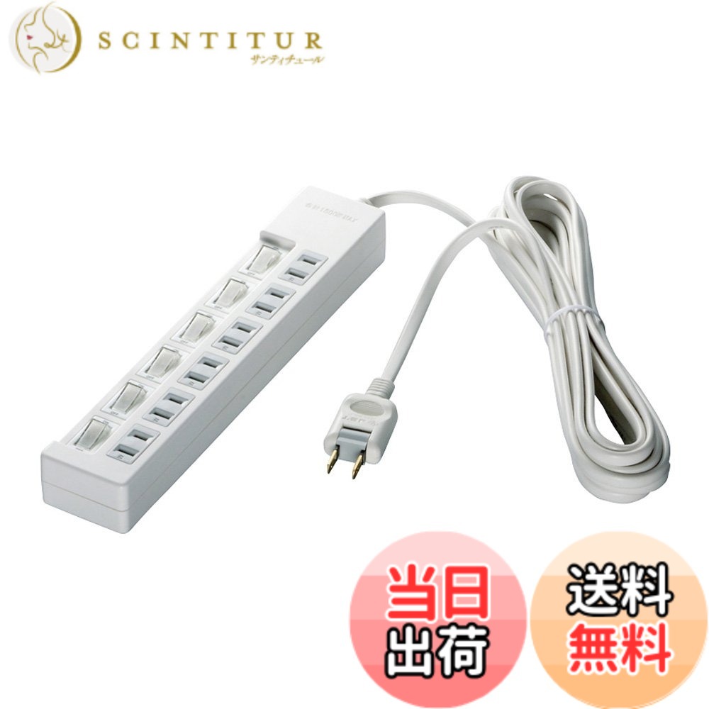 商品情報商品の説明個別スイッチで省エネ・節電。2ピン6個口の電源タップ。雷サージ/個別スイッチ付タイプ主な仕様 ●2ピン6個口の電源タップ■プラグ仕様:2ピン■口数:6個口■スイッチ:個別スイッチ■外形寸法(幅x高さx奥行):254x31x...