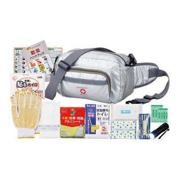 ※通常土日祝日を除く1週間以内に出荷の予定ですが欠品やメーカー終了の可能性もあり、その場合は別途メールにてご連絡いたします 災害・非常時に両手を空けて避難することが出来るショルダー&ウェストタイプの2WAYバッグに防災グッズをセットしており...