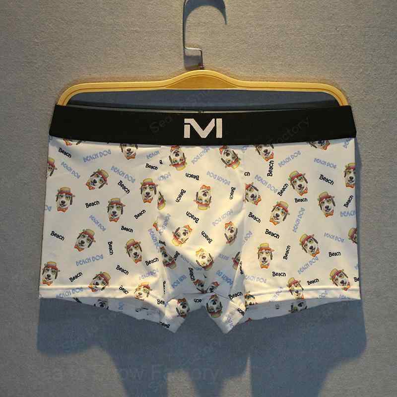 メーカー希望小売価格はメーカーカタログに基づいて掲載していますパンツ 男性用 ボクサーパンツ 犬柄 プリント ポリエステル 通気性 吸湿性 ホワイト ブラック グレー ブルー イエロー 【予約販売5?12営業日での発送】