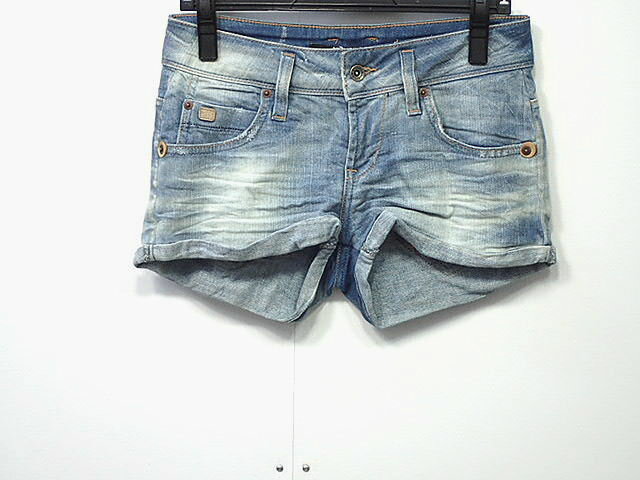 ●ランク：A ●サイズ：EUR34/USA2　(実寸)W34cm(ローライズ) ●備　考：コットン98％ポリウレタン2％ 　　　　　総丈25cm　また下4.5cm 　　　　　ダメーズウォッシュ＆ソフトクラッシュ加工のスソロールアップのショー...
