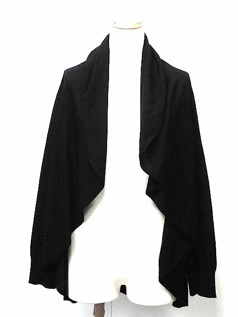 ●ランク：A ●サイズ：X　(普段15号サイズ) ●備　考：レーヨン82%ナイロン18％ 　　　　　着丈(後ろ)66cm 　　　　　ブラックの薄地のドライ素材のボレロ風カーデ。 　　　　　フード付きの着流しも人気！