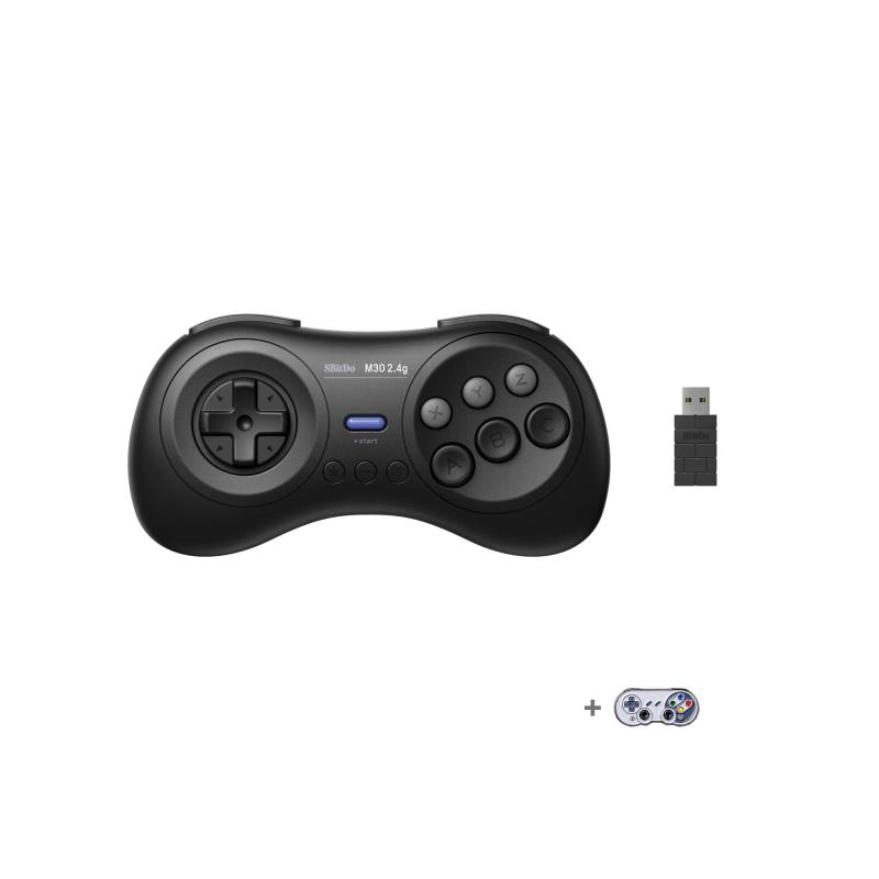 8BitDo M30 2.4Gワイヤレスゲームパッド for Sega Genesis Mini &amp; Mega Drive Mini &amp;Switch 6ボタンレイアウト入念に設計された最高品質のビンテージ・コントローラーを提供。
