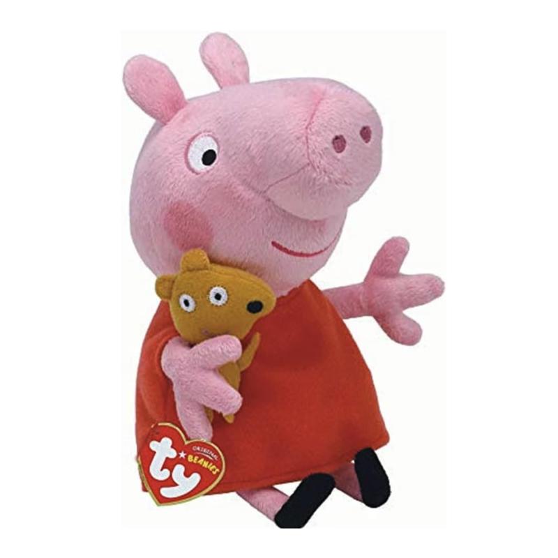 タイ ペッパピッグ ぬいぐるみ Mサイズ ペッパピッグ Ty Peppa Pig 46128本体サイズ: 約 幅 10cm x 高さ 15cm x 奥行 10cm
