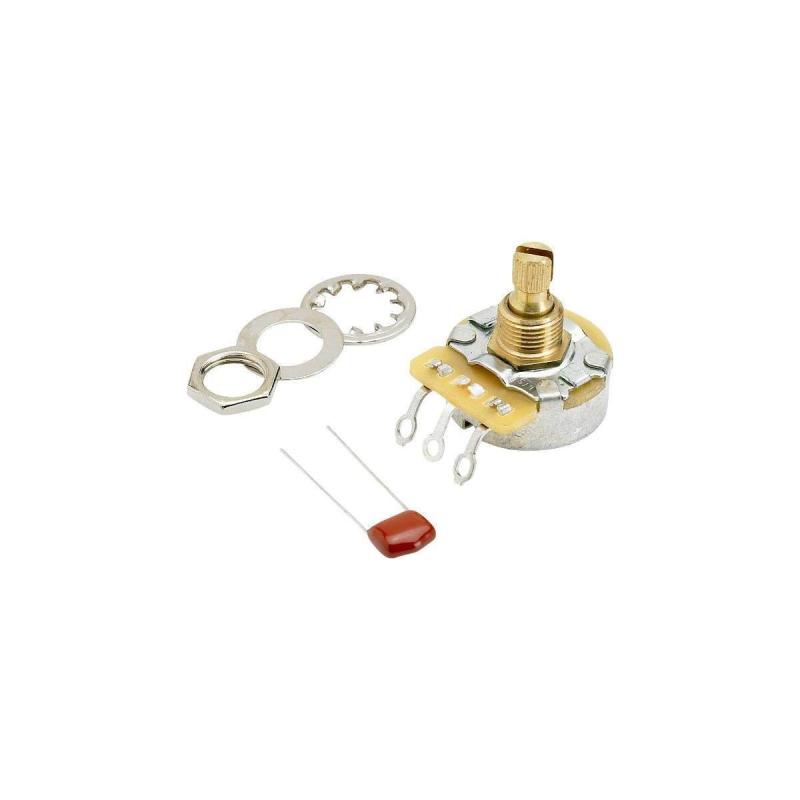 Fender パーツ 250K No-Load Split Shaft Potentiometer (Vol. or Tone)250K「無負荷」ポット3/8インチのスプリットシャフトプッシュオン式コントロールノブと併用取り付け用金具と.0...