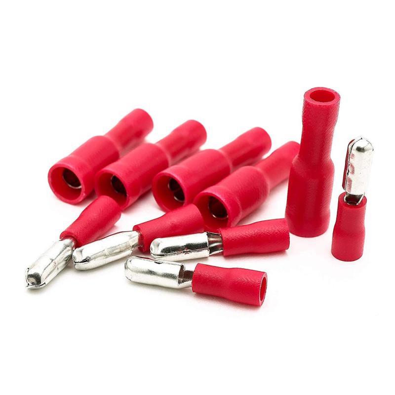BESTU ギボシ端子 1.5-2.5mm² 15A オス メス 各100個セット スリーブ付き 差込形ピン端子パック 圧着端子 電線接続用 絶縁圧着端子セット PVC完全絶縁 MPD 2-156 FRD2-156 A.G.W16-14【適...