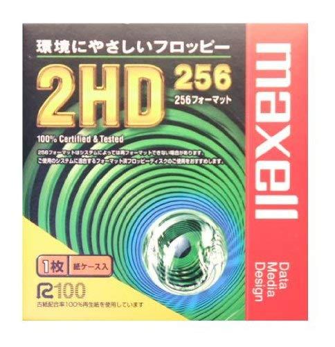 3.5インチ2HDフロッピーディスク　マクセル　MFHD256.C1K3.5インチの2HDフロッピーディスクです。この製品はプラスチックケースでなく厚紙ケースになっており、環境配慮商品です。