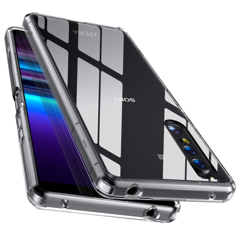 【全透明 耐衝撃性 】McDuLL Xperia 1 ケース クリア 2重構造 [TPU+PC] ストラップホール付き 傷防止 四隅滑り止め 耐衝撃 薄型 ワイヤレス充電