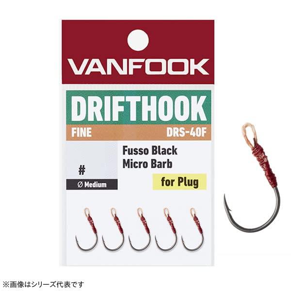 ヴァンフック(Vanfook) DRS-40F ドリフトフック ファイン 5本入り フッ素ブラック #10入数:5本入りフックサイズ:#10フックカラー:ブラック（フッ素コートVer.2） / スレッドカラー：ダークレッドおすすめ用途:本流...