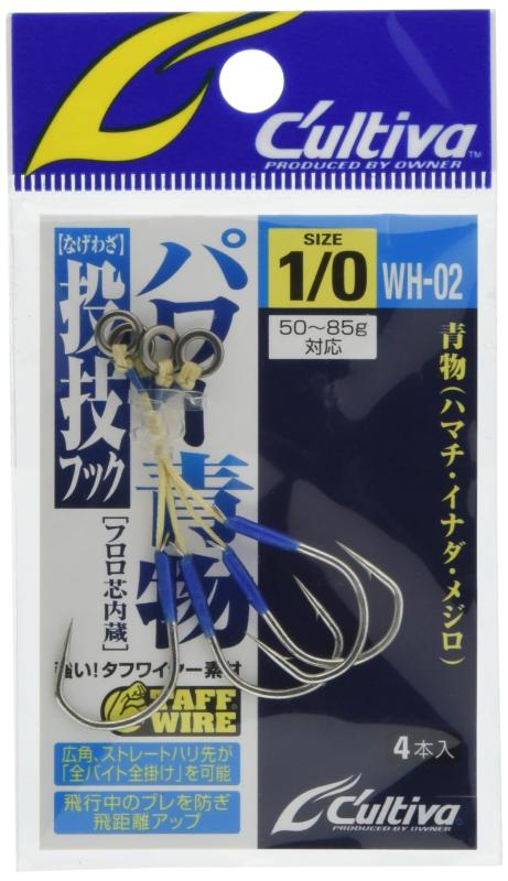 オーナー(OWNER) 投技フック パワー青物 NO.12314#1/0品番:NO.12314サイズ:#1/0組糸:80lb強度:15lb(6.7kg)対応ジグ（目安）:50～85g