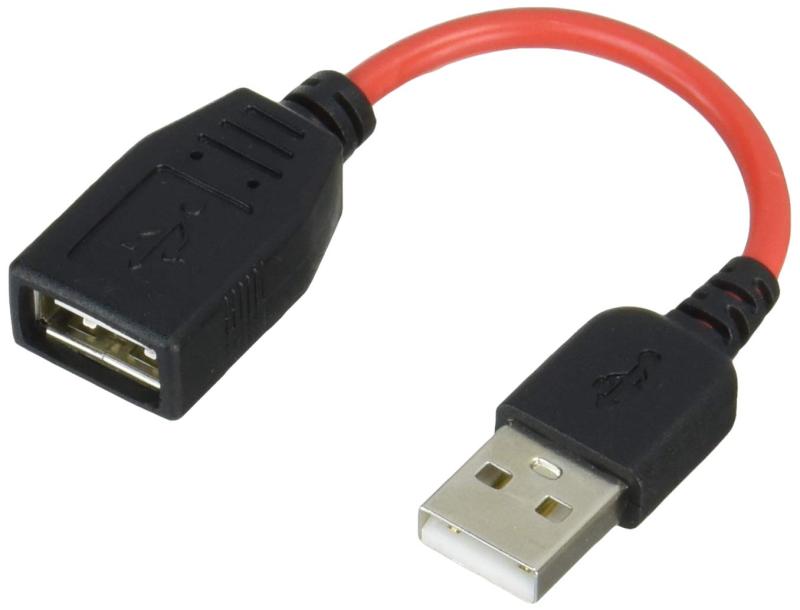 SSA Service エスエスエーサービス [ USB2.0・A 延長ケーブル ] USB・A(メス)-USB2.0・A(オス) [約5.5cm]コネクタ部含む全長約13センチ SU2-AA05R 機器の端子保護にも着脱が多い端子の保護や...