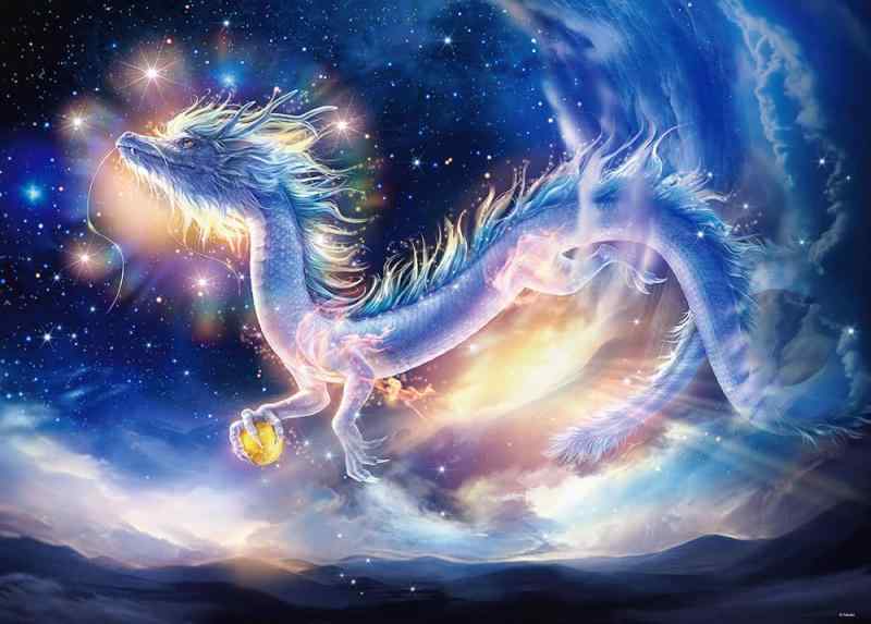 ビバリー(BEVERLY) 【日本製】ビバリー 600ピースジグソーパズル 天空の守護龍～BlueDragon～(38×53cm）600-007吉祥画として人気の「龍」が光と繊細な作風のファンタジーアートとして登場従来インキより一層鮮やかな...