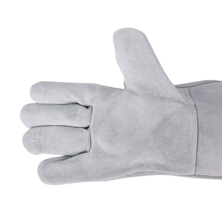 ・タイプ: 溶接工手袋・素材: ABグレード二層牛革、掌部綿・用途: 溶接作業、耐熱、耐突き刺し・長さ: フリーサイズ、35cm、46.66cm