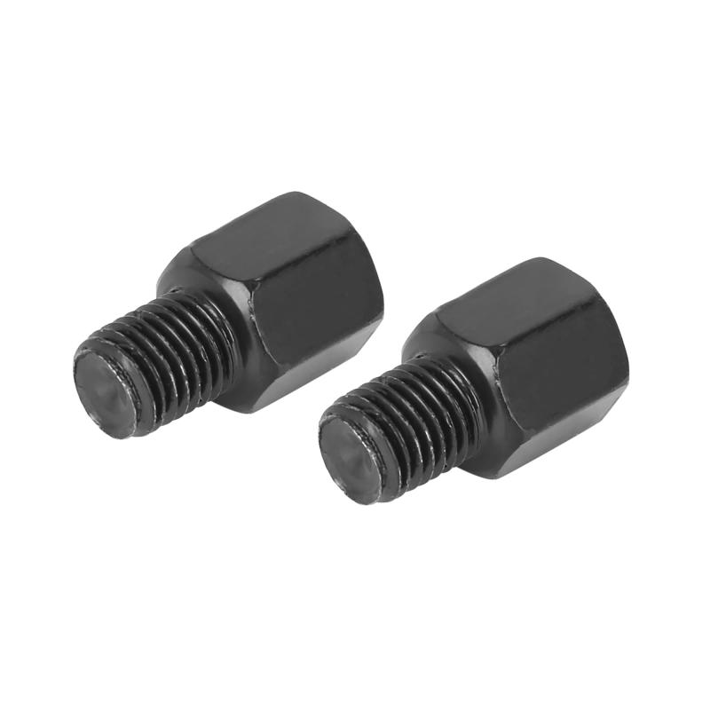 ACROPIX オートバイのバックミラーアダプターボルトネジ 8mm RH - 10mm RH ブラック 2個2個 メタルバックミラーアダプターサイズ：M8 RHメスネジ - M10 x 1.25 RHオスネジ機能 - オートバイのハンドル...