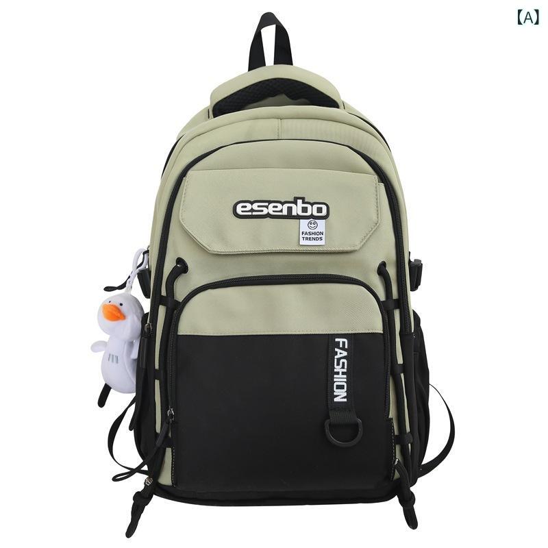 ・カラー: ブラック、グレー、ブルー、グリーン、カーキ・素材: ナイロン・スタイル: ストリート・容量: 20-35L・PC収納サイズ: 30.48cm・柄: 無地・裏地: ナイロン・流行要素: コントラストカラー、ステッチ・背負システム:...