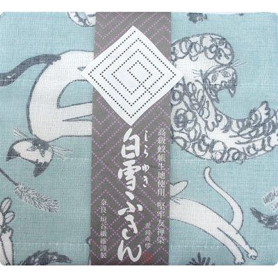 白雪 ふきん 日本製 猫柄 塩素系漂白剤可 しなやかな触感 みゃうみゃうみゃう