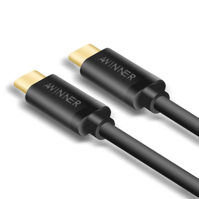 AWINNER ケーブル デバイスケーブル TYPE-C「オス」/「オス」 急速充電ケーブル USB-C「オス」/「オス」 金メッキ 1メートル「適用性」データの転入、設備の充電、モニターの転換など様々な場合に活用できます。「金メッキ加工」...